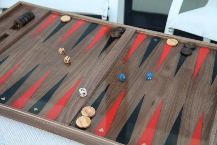Las Vegas custom backgammon board — Studio Jean-Michel | Custom Luxury Backgammon Sets